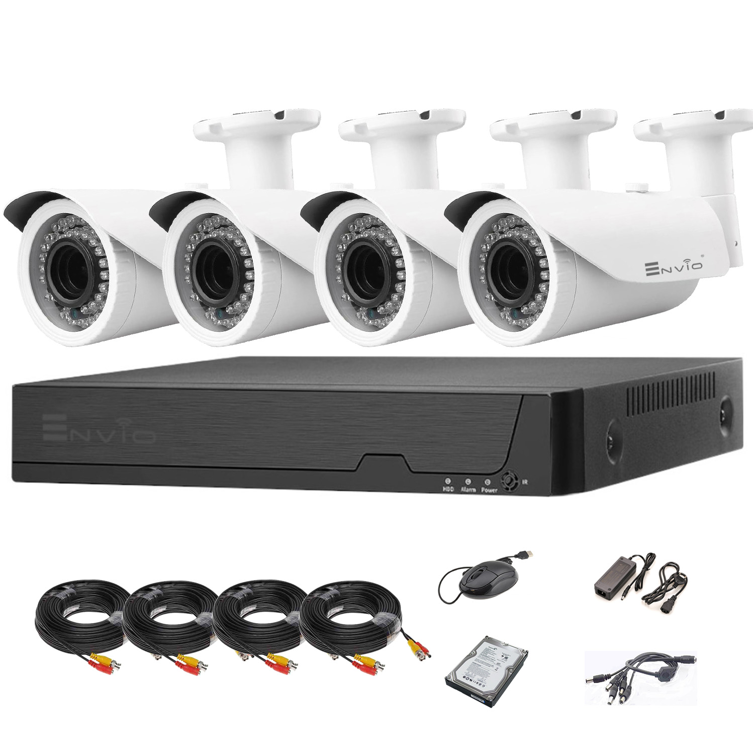 Kit/sistem supraveghere video cu 4 camere exterior rezolutie 4K Lite ...